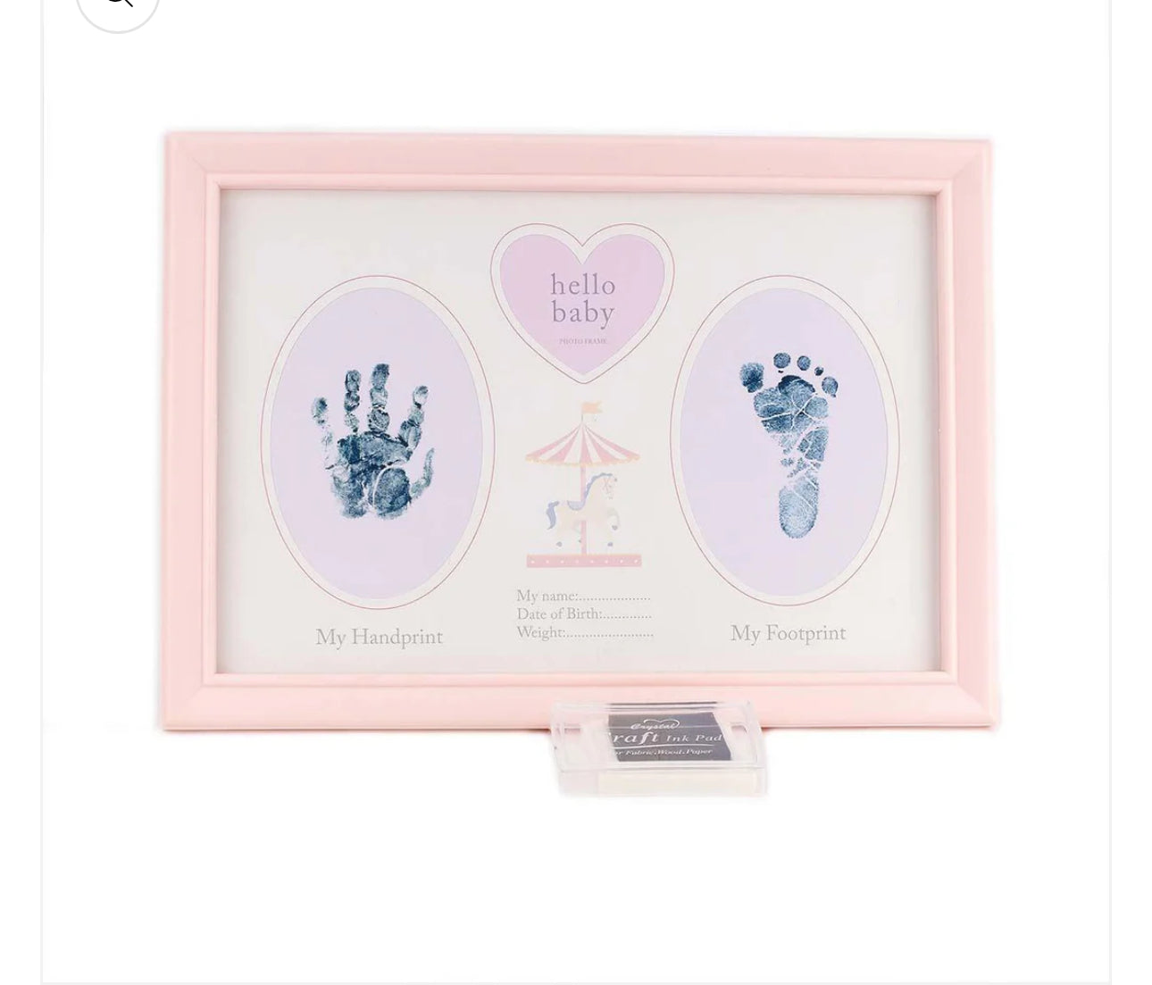 Handprint & Footprint Photo Frame, Hello Baby Girl – Roo And Little Boo