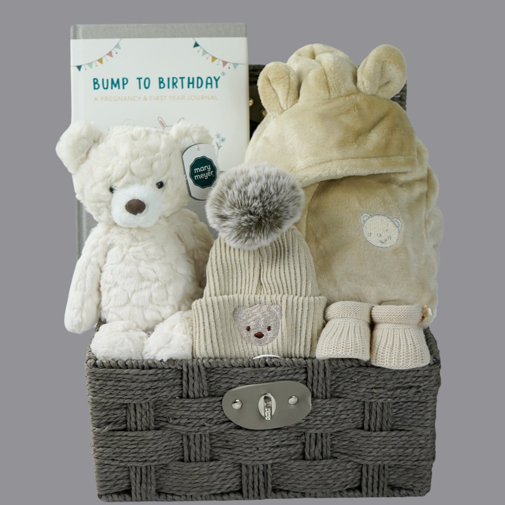 Mum To Be Hamper, Baby Shower Gift, Baby Dressing Gown, First Teddy, P ...